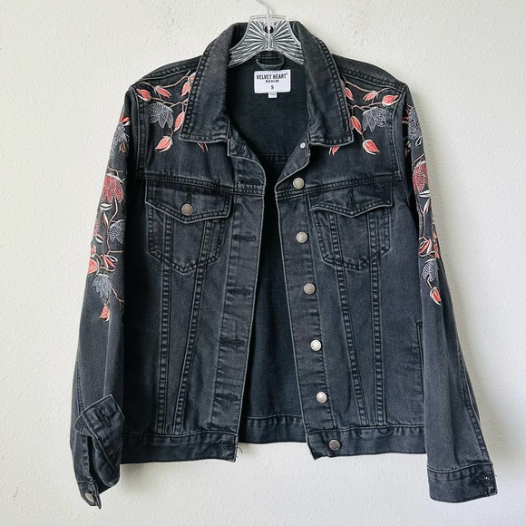 Velvet Heart | Jackets & Coats | Velvet Heart Denim Distressed Black ...
